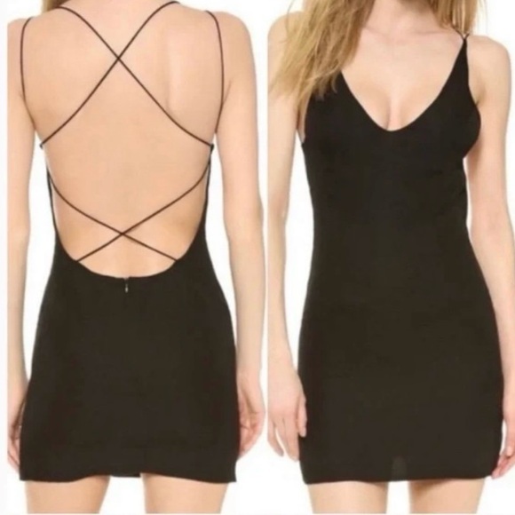 Olcay Gulsen | Dresses | Olcay Gulsen Silk Open Cross Back Mini Dress ...